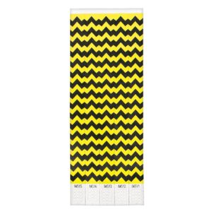 vibrant chevron yellow wristbands - 500 pack - durable & comfortable material, perfect for events & fashion statements