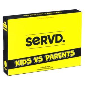 servd - kids vs parents - the hilarious real-life family card game | the ultimate gift for christmas, birthday & family fun | unique family strategy game for kids, teens, parents & whole family