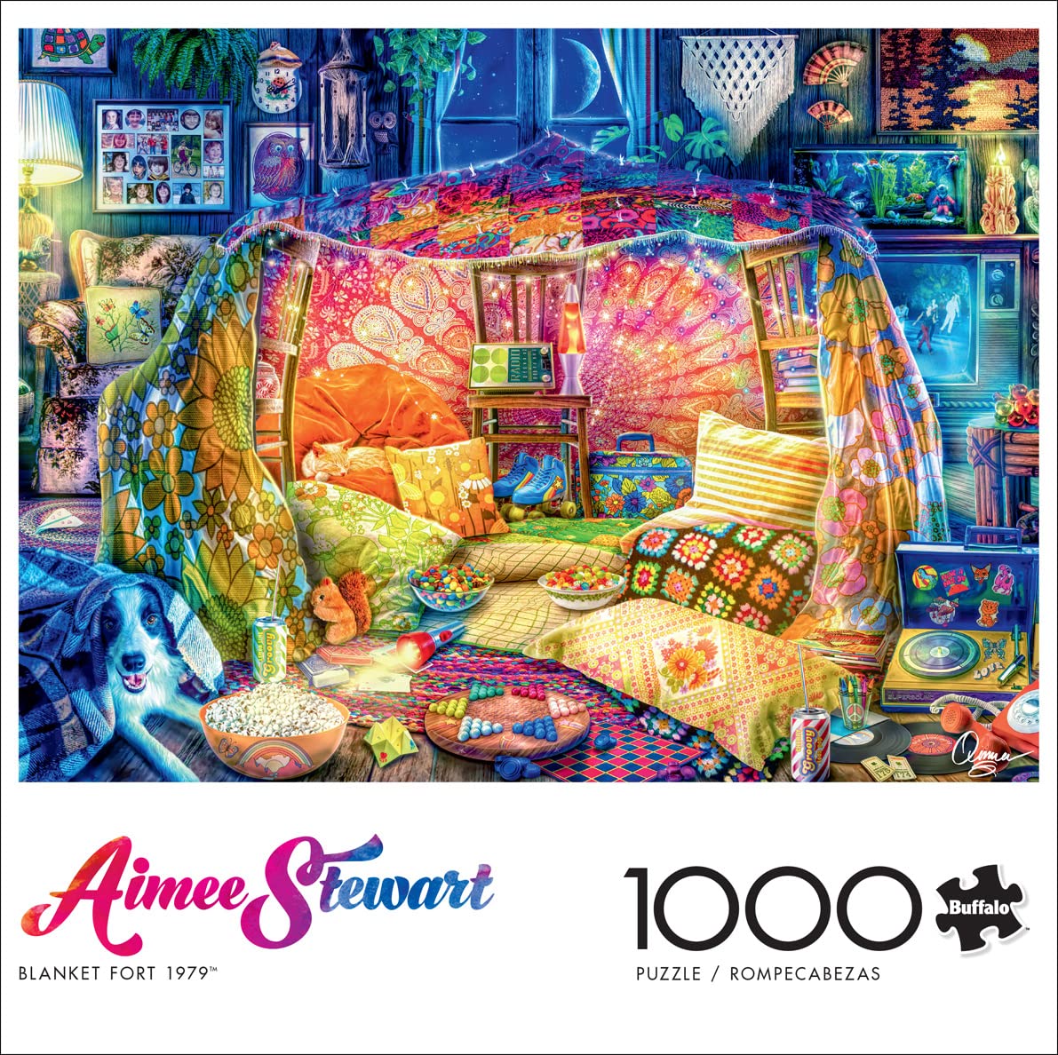 Buffalo Games - Aimee Stewart - Blanket Fort 1979-1000 Piece Jigsaw Puzzle for Adults Challenging Puzzle Perfect for Game Nights - Finished Puzzle Size is 26.75 x 19.75