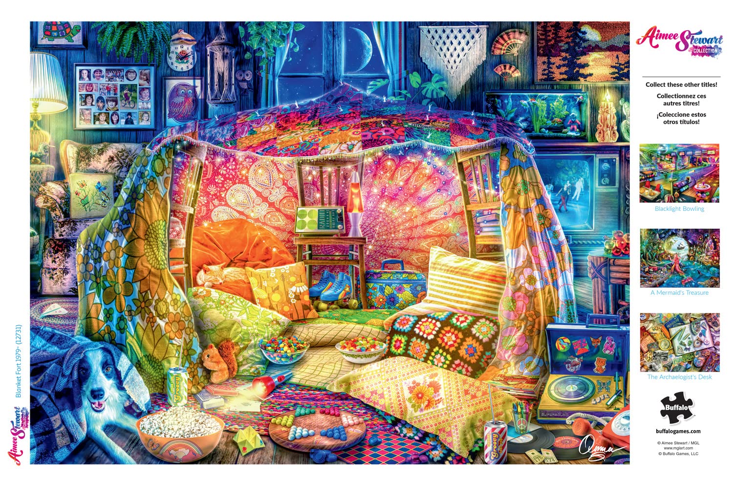 Buffalo Games - Aimee Stewart - Blanket Fort 1979-1000 Piece Jigsaw Puzzle for Adults Challenging Puzzle Perfect for Game Nights - Finished Puzzle Size is 26.75 x 19.75