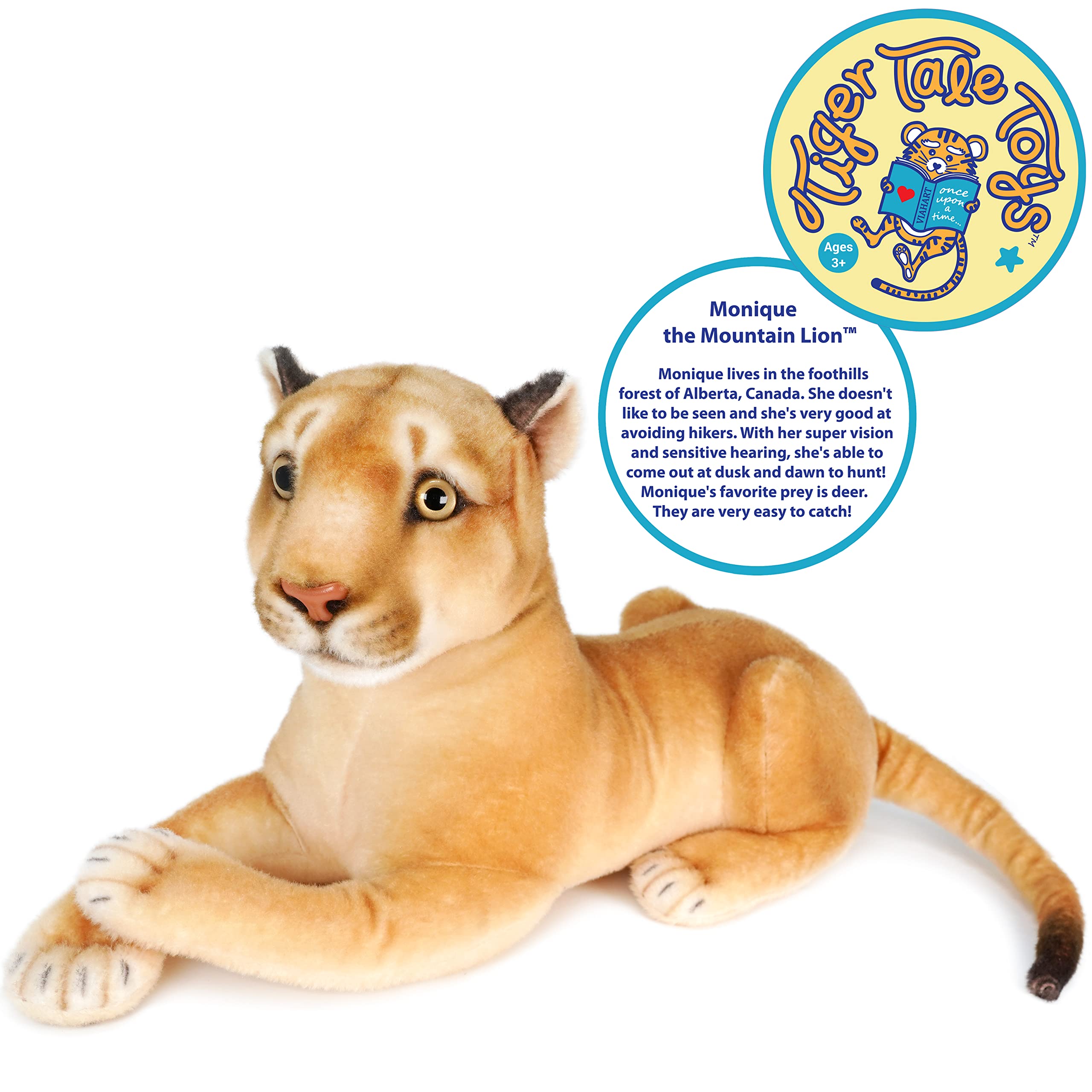 VIAHART Monique The Mountain Lion - 18 Inch (Tail Measurement Not Included) Stuffed Animal Plush - by TigerHart Toys