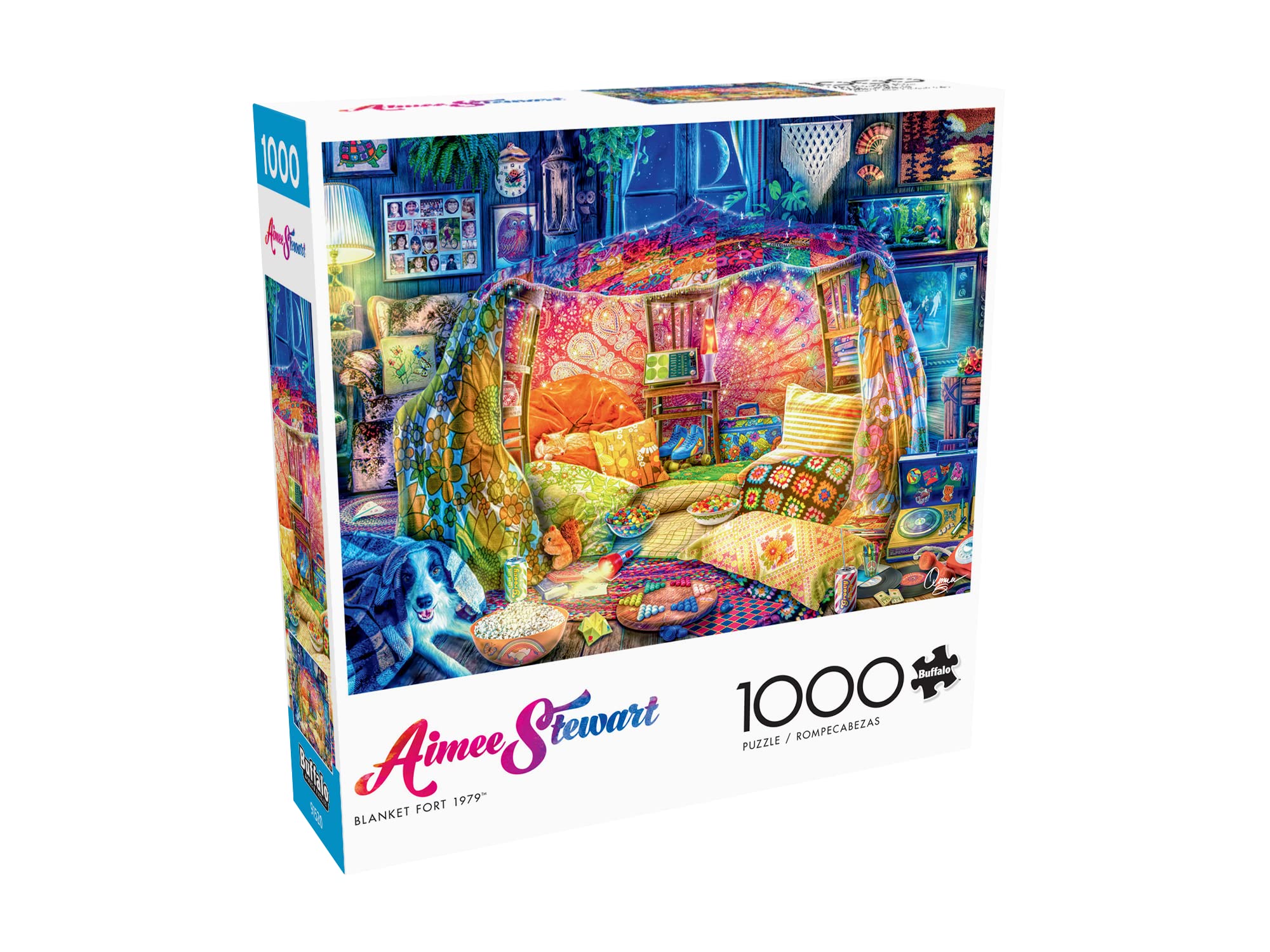 Buffalo Games - Aimee Stewart - Blanket Fort 1979-1000 Piece Jigsaw Puzzle for Adults Challenging Puzzle Perfect for Game Nights - Finished Puzzle Size is 26.75 x 19.75