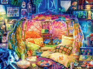 buffalo games - aimee stewart - blanket fort 1979-1000 piece jigsaw puzzle for adults challenging puzzle perfect for game nights - finished puzzle size is 26.75 x 19.75