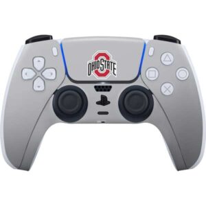 skinit decal gaming skin compatible with ps5 and compatible with ps5 digital edition dualsense controller - officially licensed ohio state university buckeyes design