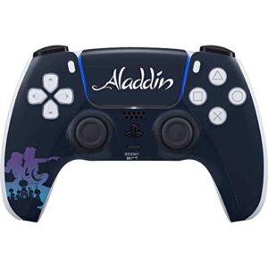 skinit decal gaming skin compatible with ps5 and compatible with ps5 digital edition dualsense controller - officially licensed disney magic carpet ride design