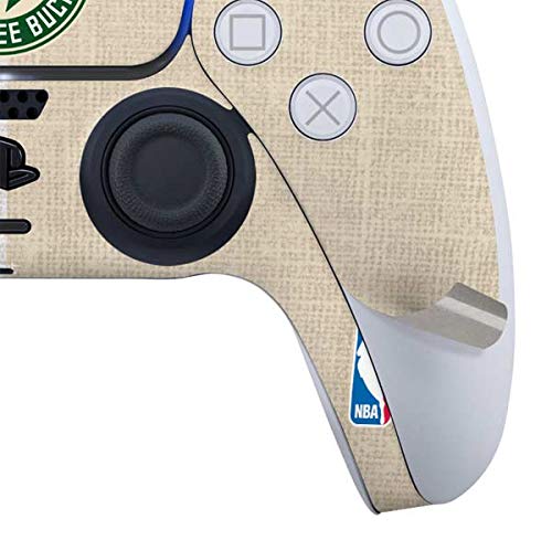 Skinit Gaming Decal Skin Compatible with PS5 and Compatible with PS5 Digital Edition DualSense Controller - Officially Licensed NBA Milwaukee Bucks Split Canvas Design