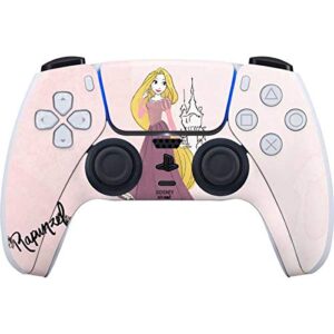 skinit decal gaming skin compatible with ps5 controller - officially licensed disney princess rapunzel art design