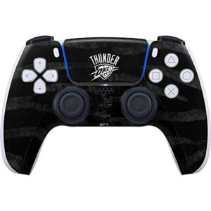 skinit decal gaming skin compatible with ps5 controller - officially licensed nba oklahoma city thunder black animal print design