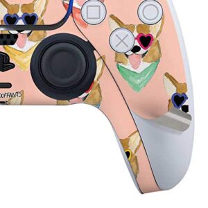 Skinit Decal Gaming Skin Compatible with PS5 Controller - Officially Licensed Bouffants and Broken Hearts Corgi Love Design