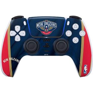 skinit decal gaming skin compatible with ps5 controller - officially licensed nba new orleans pelicans jersey design