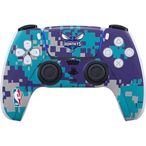 skinit decal gaming skin compatible with ps5 controller - officially licensed nba charlotte hornets digi camo design