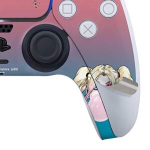 Skinit Decal Gaming Skin Compatible with PS5 and Compatible with PS5 Digital Edition DualSense Controller - Officially Licensed Warner Bros Harley Quinn Mad Love Design