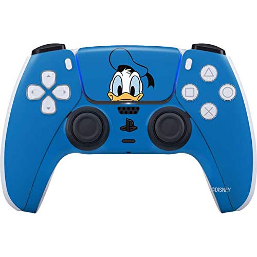 Skinit Decal Gaming Skin Compatible with PS5 and Compatible with PS5 Digital Edition DualSense Controller - Officially Licensed Disney Donald Duck Up Close Design