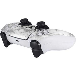 Skinit Gaming Decal Skin Compatible with PS5 and Compatible with PS5 Digital Edition DualSense Controller - Officially Licensed Skinit Originally Designed Silver Marble Design