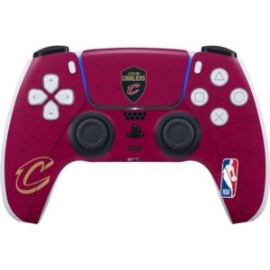 skinit decal gaming skin compatible with ps5 controller - officially licensed nba cleveland cavaliers distressed design