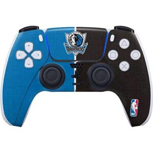 skinit gaming decal skin compatible with ps5 and compatible with ps5 digital edition dualsense controller - officially licensed nba dallas mavericks canvas design