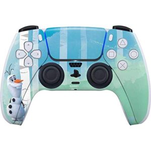 skinit decal gaming skin compatible with ps5 and compatible with ps5 digital edition dualsense controller - officially licensed disney olaf design