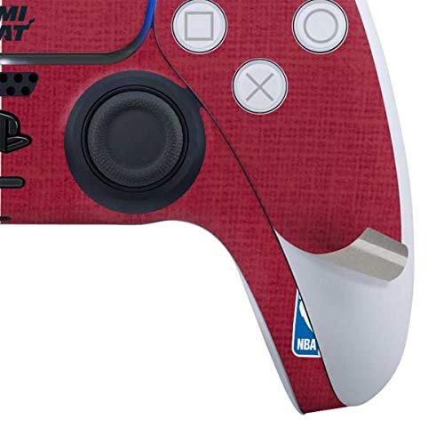 Skinit Gaming Decal Skin Compatible with PS5 and Compatible with PS5 Digital Edition DualSense Controller - Officially Licensed NBA Miami Heat Canvas Design