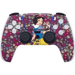 skinit decal gaming skin compatible with ps5 controller - officially licensed disney snow white character with floral pattern design