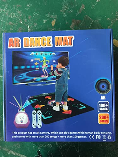 YRPRSODF Dance Mat for Kids and Adults, Musical Electronic Dance Step Pad with 100+ Games, 200+Songs, HD Camera, 2 Motion Sensor Controllers, MTV & Cartoon Modes,Dance Mat Toy for Girls& Boys Age 3+