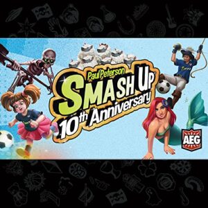 AEG Smash Up: 10th Anniversary Stand-Alone Base Game | Shufflebuilding Card Game | Mermaids, Sheep, Skeletons, World Champs | 2-4 Players | Ages 10+