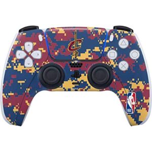 skinit gaming decal skin compatible with ps5 and compatible with ps5 digital edition dualsense controller - officially licensed nba cleveland cavaliers digi camo design