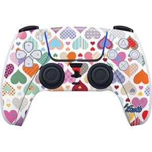 skinit gaming decal skin compatible with ps5 and compatible with ps5 digital edition dualsense controller - officially licensed jorge oswaldo art heartless design