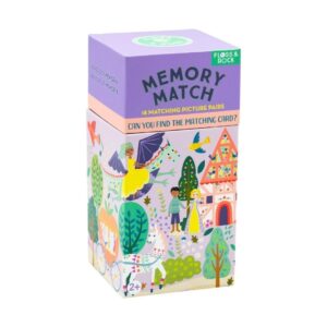 floss & rock fairy tale memory match card game, include 36 cards with 18 matching picture pairs, 3.1 inch