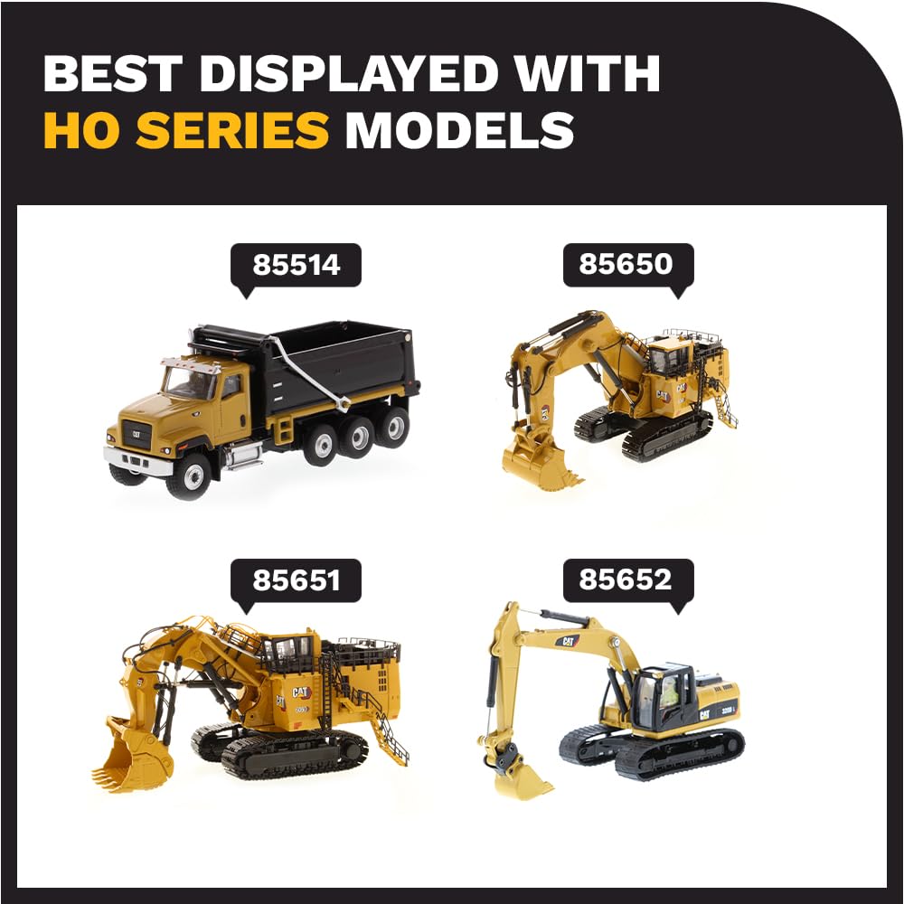 Diecast Masters 1:87 Caterpillar 320D L Hydraulic Excavator & Work Tools, HO Scale Series Cat Trucks & Construction Equipment |1:87 Scale Model Diecast Collectible Model 85652