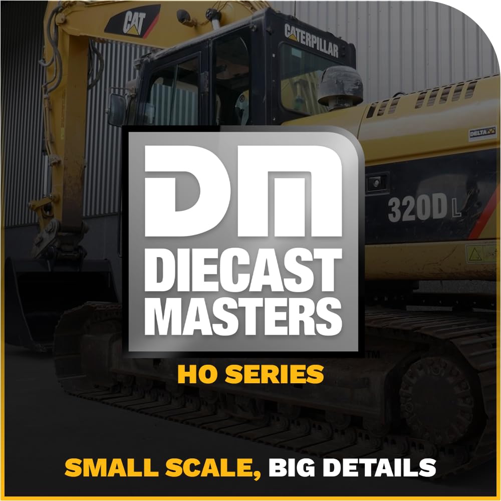 Diecast Masters 1:87 Caterpillar 320D L Hydraulic Excavator & Work Tools, HO Scale Series Cat Trucks & Construction Equipment |1:87 Scale Model Diecast Collectible Model 85652