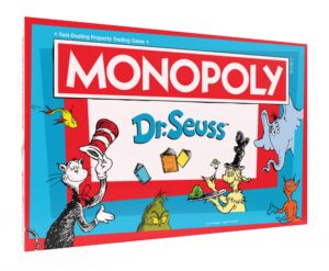 monopoly: dr. seuss | buy, sell, trade dr. seuss books | collectible classic monopoly game featuring custom game board & artwork | officially-licensed dr. seuss game & merchandise