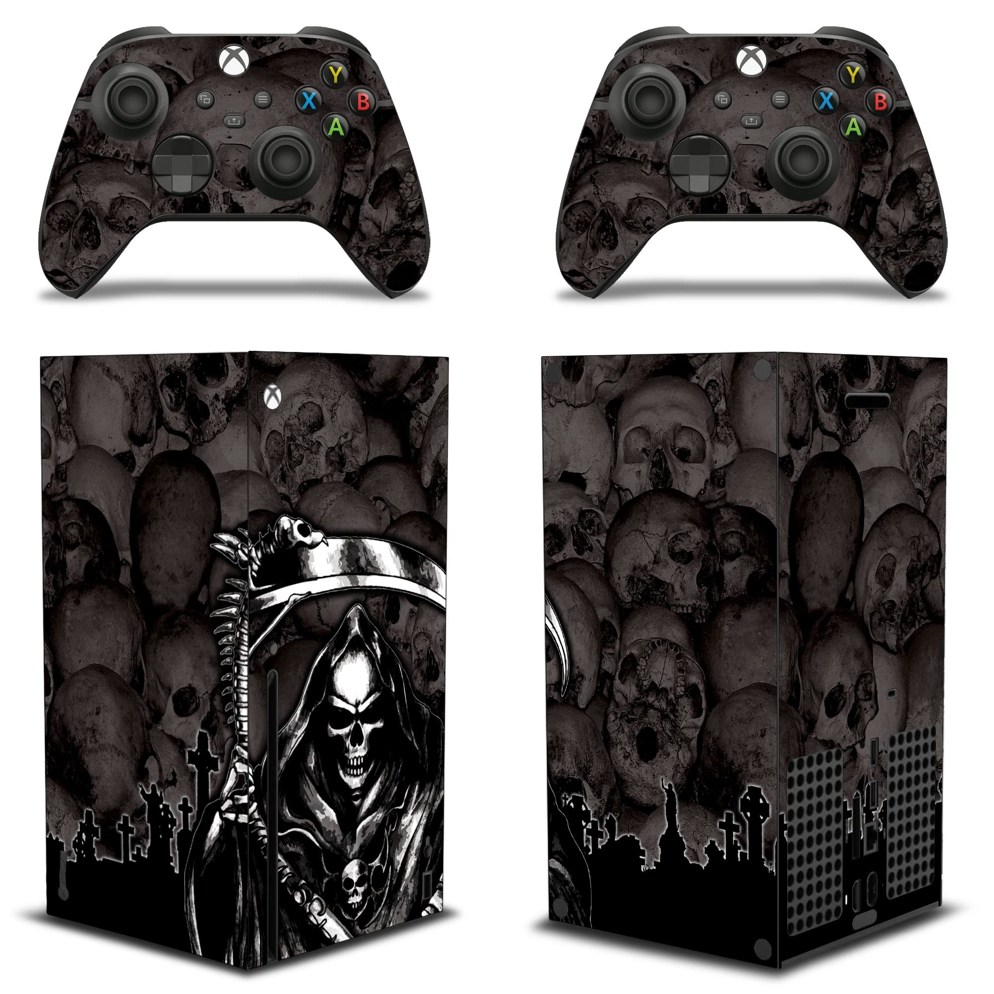 AMR Racing 247 Skins Graphics kit Sticker Decal Compatible with Xbox Series X and Wireless Controllers - Reaper Black