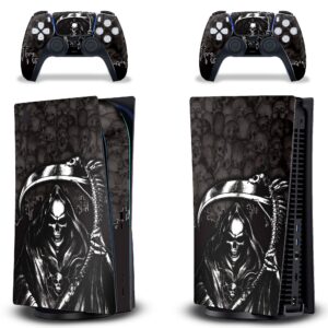 amr racing 247 skins graphics kit sticker decal compatible with ps5 playstation 5 & dualsense controllers - reaper black