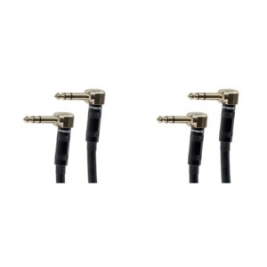 monoprice premier series 1/4 inch (trs) guitar pedal patch cable cord - 8 inch - black & 109439 premier series 1/4 inch (trs) 16awg cable cord - 1.5 feet- black (gold plated)