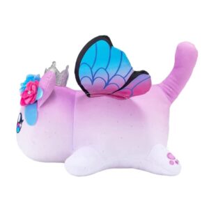 BINYAT Cute Cat Meemeows Plushies Meemeows Angel and Demon Cat Plushie Cat Food Plushies Cat Mee Meow Anime Cartoon Cat Stuffed Figure Toy Plush Pillow Gift for Fans Kids (Butterfly Cat)