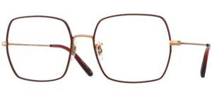 oliver peoples 0ov1279 justyna 5037 rose gold/burgundy women's eyeglasses