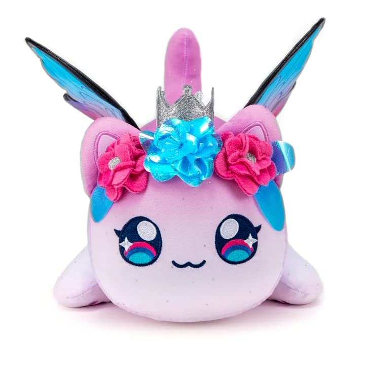 BINYAT Cute Cat Meemeows Plushies Meemeows Angel and Demon Cat Plushie Cat Food Plushies Cat Mee Meow Anime Cartoon Cat Stuffed Figure Toy Plush Pillow Gift for Fans Kids (Butterfly Cat)