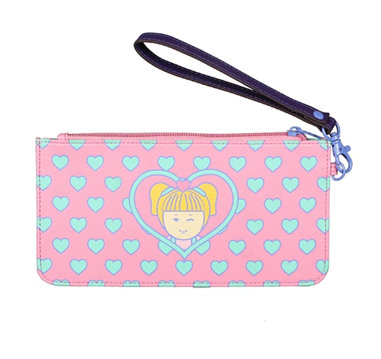 Polly Doll Series Themed Top Zip Women's Hand Purse Clutch Wallet multicolor