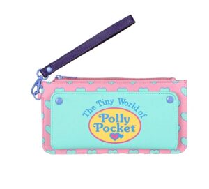 polly doll series themed top zip women's hand purse clutch wallet multicolor