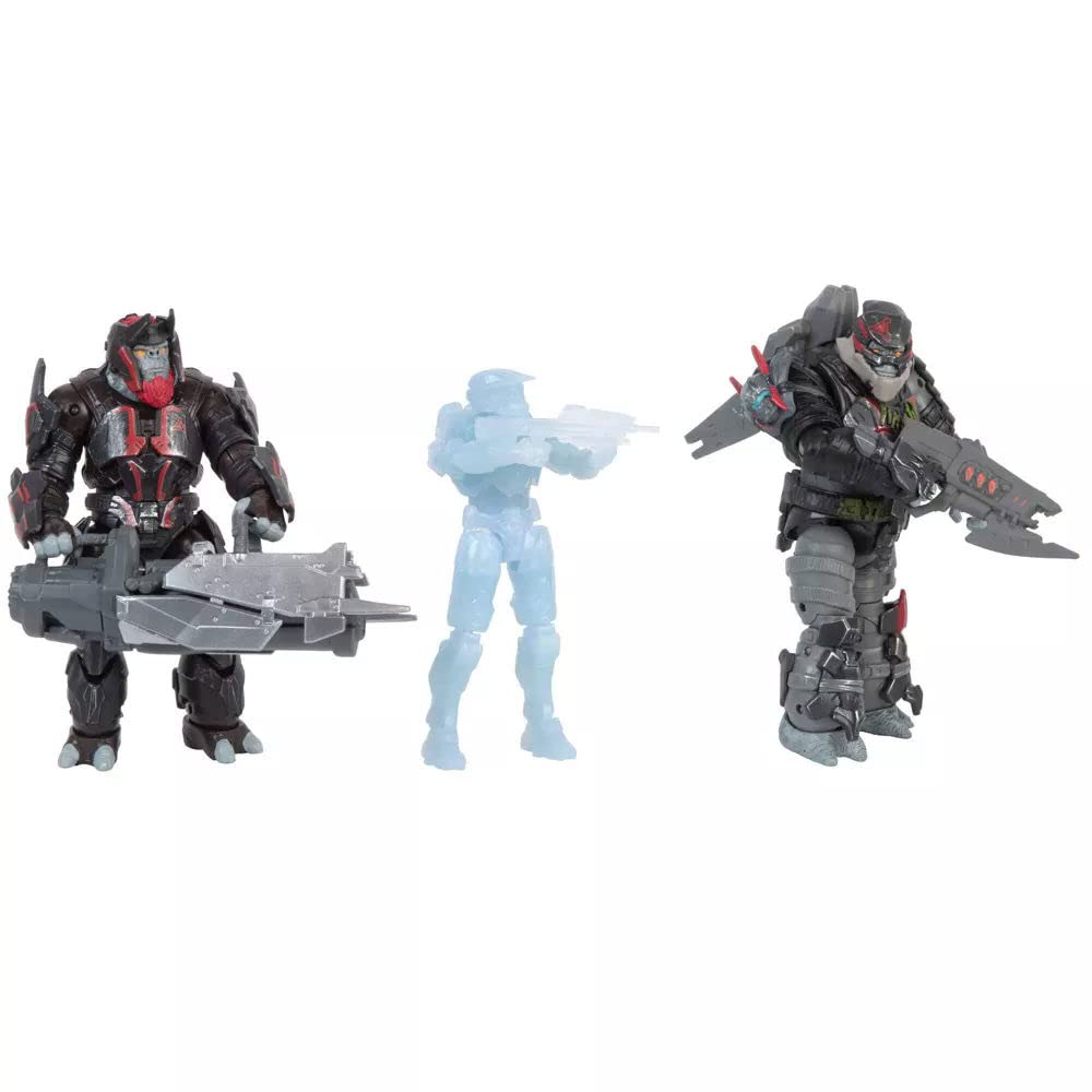 Halo Infinite 4 inch Action Figure 3 Pack: Tovaras + Master Chief + Hyperius