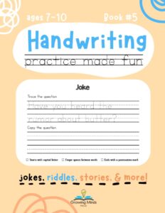 handwriting practice made fun: jokes, riddles, stories, and more! penmanship and writing workbook with sentences for 2nd, 3rd, 4th grade