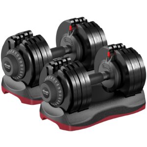 ativafit 27.5 lbs/66lbs/88lbs adjustable dumbbell set with anti-slip handle 12 in 1 quick dial adjustment weights with safety locking button space saving strength training for full body home gym workout