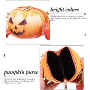 Jack O Lantern Crossbody Bag Girls Casual Halloween Pumpkin Crossbody Bag Jack O Lantern Crossbody Purse Coin Wallet Baby Girl Cute Shopping Shoulder Bag for Women Girls