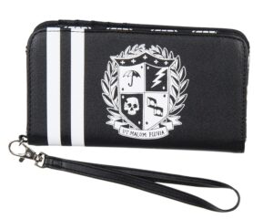 seven times six the umbrella academy when evil reigns school crest bi-fold wallet - one size, black