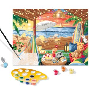 ravensburger creart cozy cabana paint by numbers kit for adults - painting arts and crafts for ages 14 and up