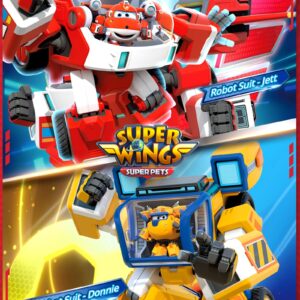 Super Wings Toys, 7 Inch Jett's Super Mecha Transforming Robot, Transforming from Toy Plane to Robot just 14 Steps, Action Figures Toy for Kids Ages 3 and Up, Gifts for Boys and Girls