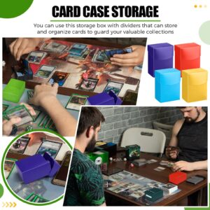 Zhehao 40 Pieces Deck Cards Boxes with Dividers Include 20 Trading Card Deck Cases with 20 Dividers Card Games Storage Organizer Cases for Trading Games Family Card Game Party Games Supplies