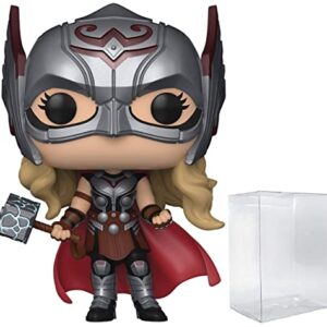 POP Thor: Love and Thunder - Mighty Thor [Jane Foster] Funko Vinyl Figure (Bundled with Compatible Box Protector Case), Multicolor, 3.75 inches