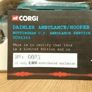 Corgi for Daimler Ambulance/Hooper Nottingham C.C. Ambulance Service Limited Edition 1:50 DIECAST Truck Pre-Built Model