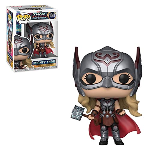 POP Thor: Love and Thunder - Mighty Thor [Jane Foster] Funko Vinyl Figure (Bundled with Compatible Box Protector Case), Multicolor, 3.75 inches